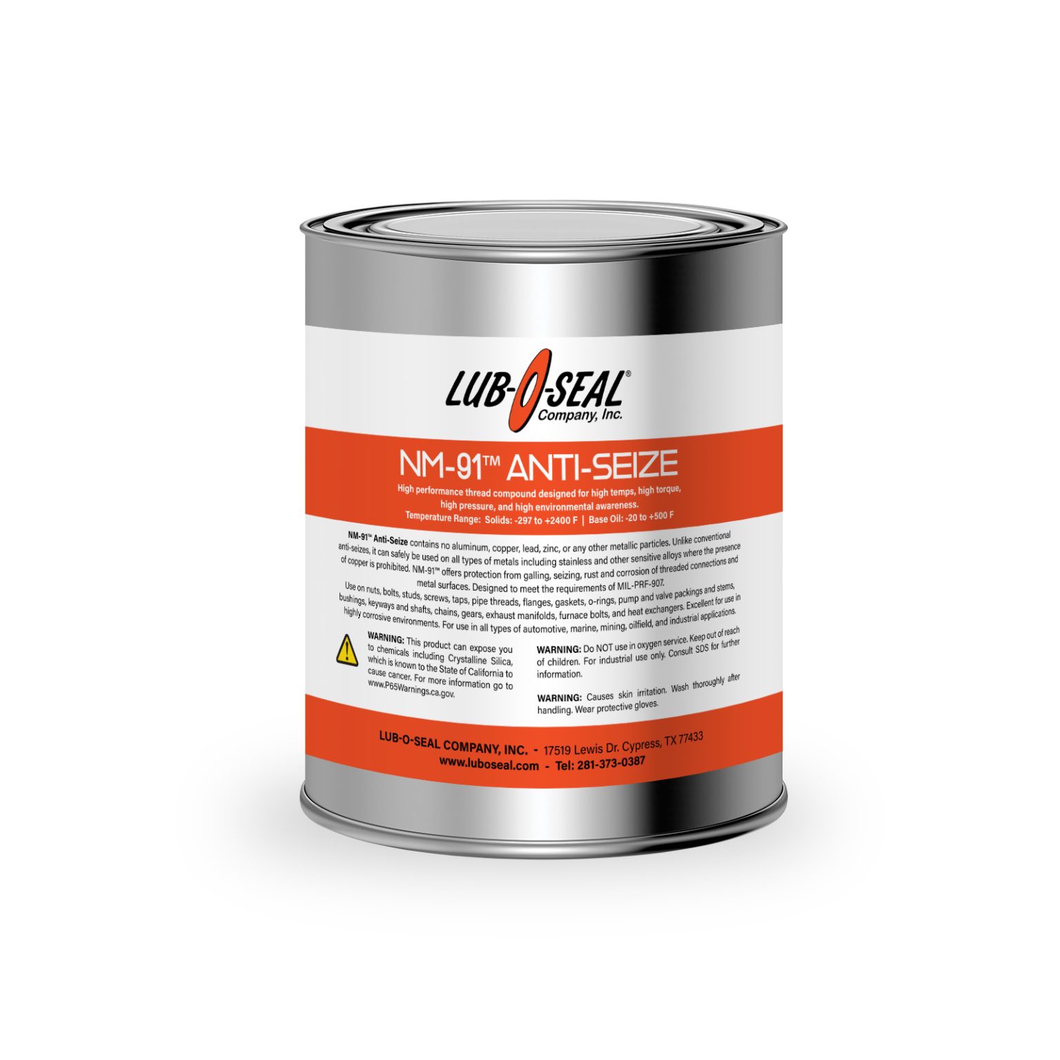 Lub-O-Seal NM-91™ Anti-Seize Compound – Lub-O-Seal Company, Inc.